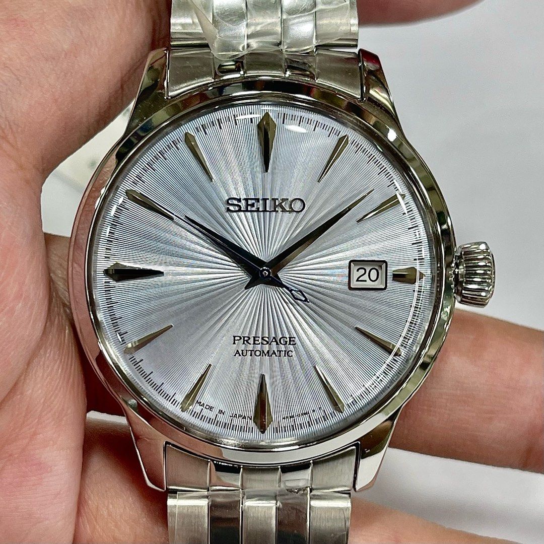 Seiko Light Blue Skydiving Presage Cocktail Time SRPE19, Men's Fashion ...