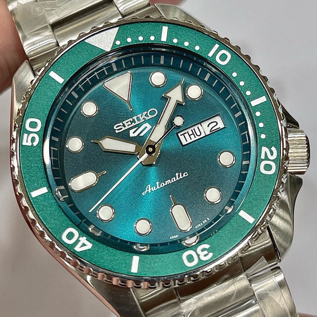 Seiko Turquoise Green Dial on metal strap SRPD61K1, Men's Fashion ...