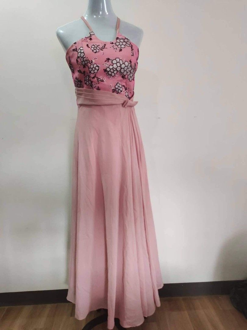 Semi-formal / formal gown / dress, pink, Women's Fashion, Dresses ...
