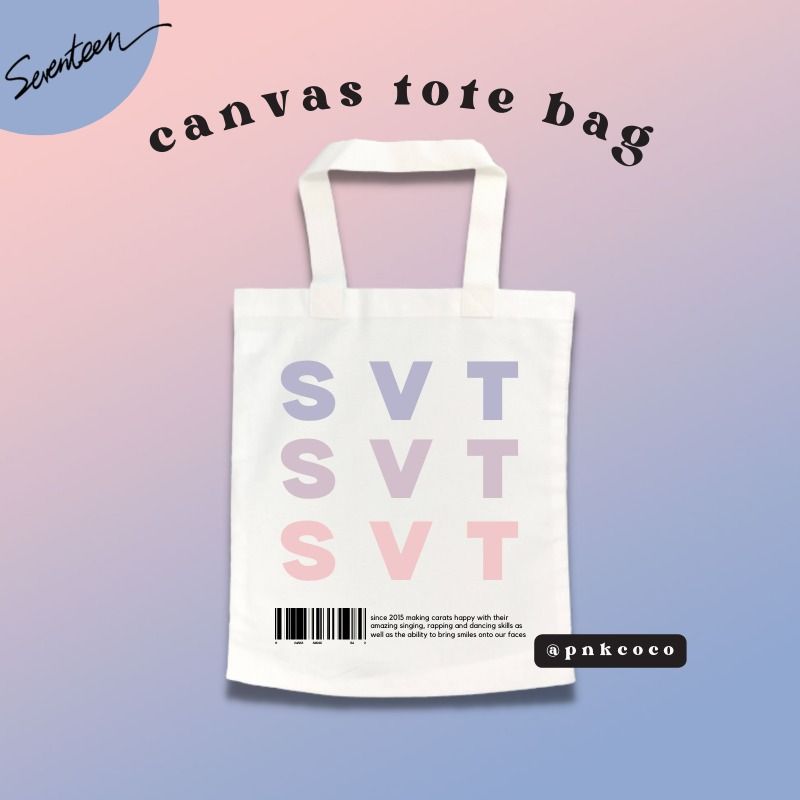 SEVENTEEN - SVT CARATS - KPOP MERCH TOTE BAGS, Women's Fashion, Bags ...