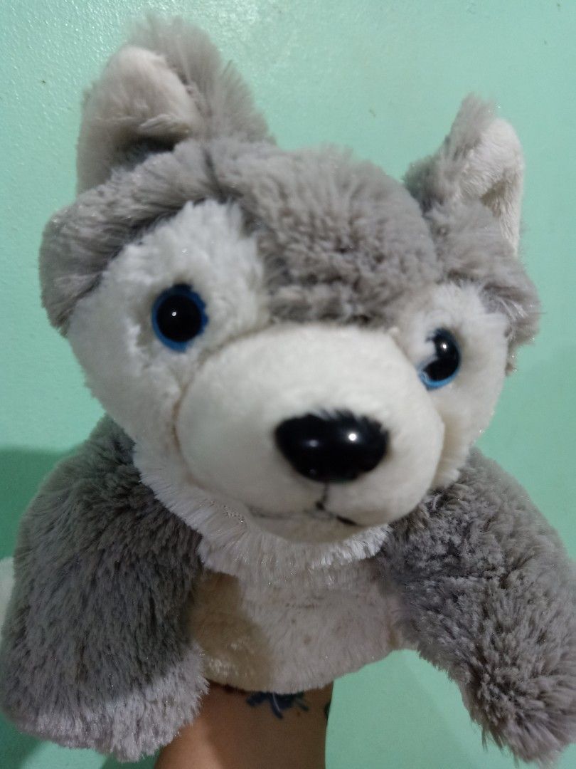 SIBERIAN HUSKY DOG HAND PUPPET, Hobbies & Toys, Toys & Games on Carousell
