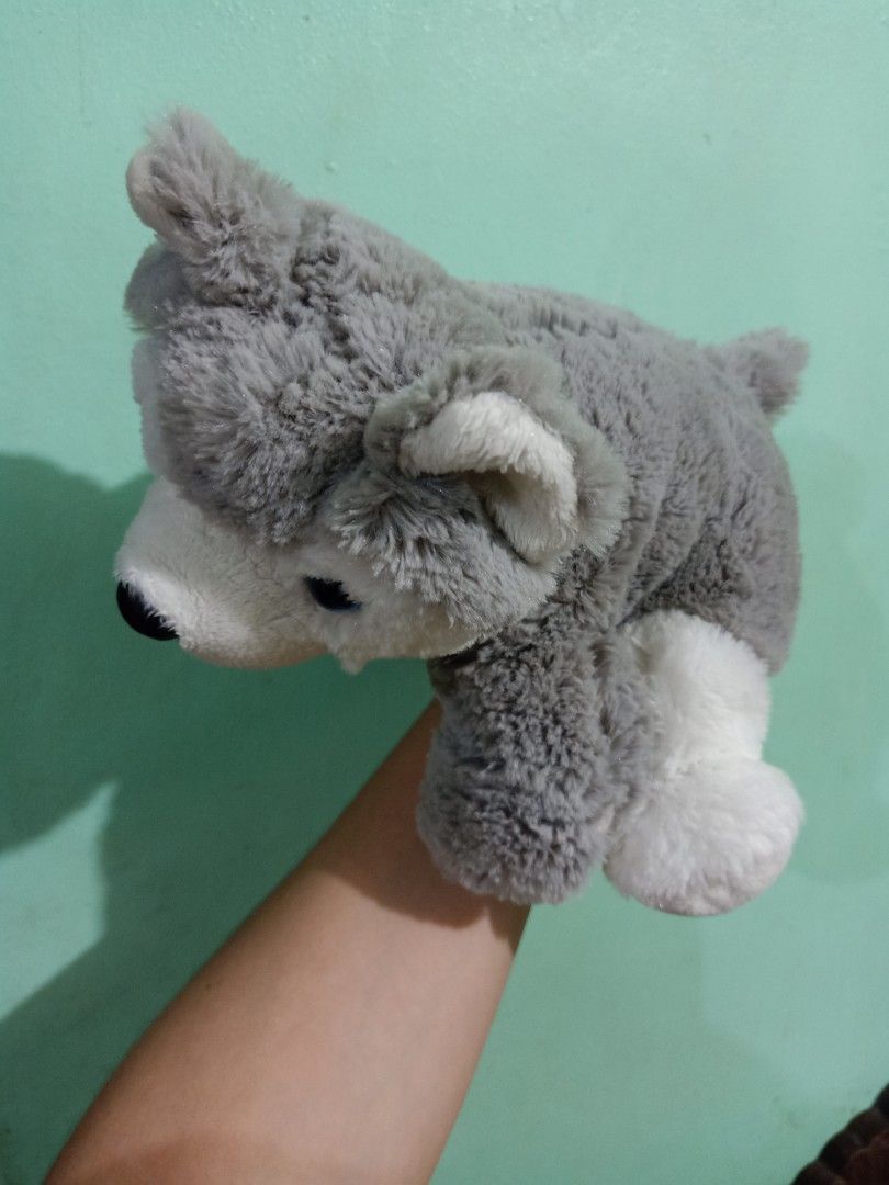 SIBERIAN HUSKY DOG HAND PUPPET, Hobbies & Toys, Toys & Games on Carousell