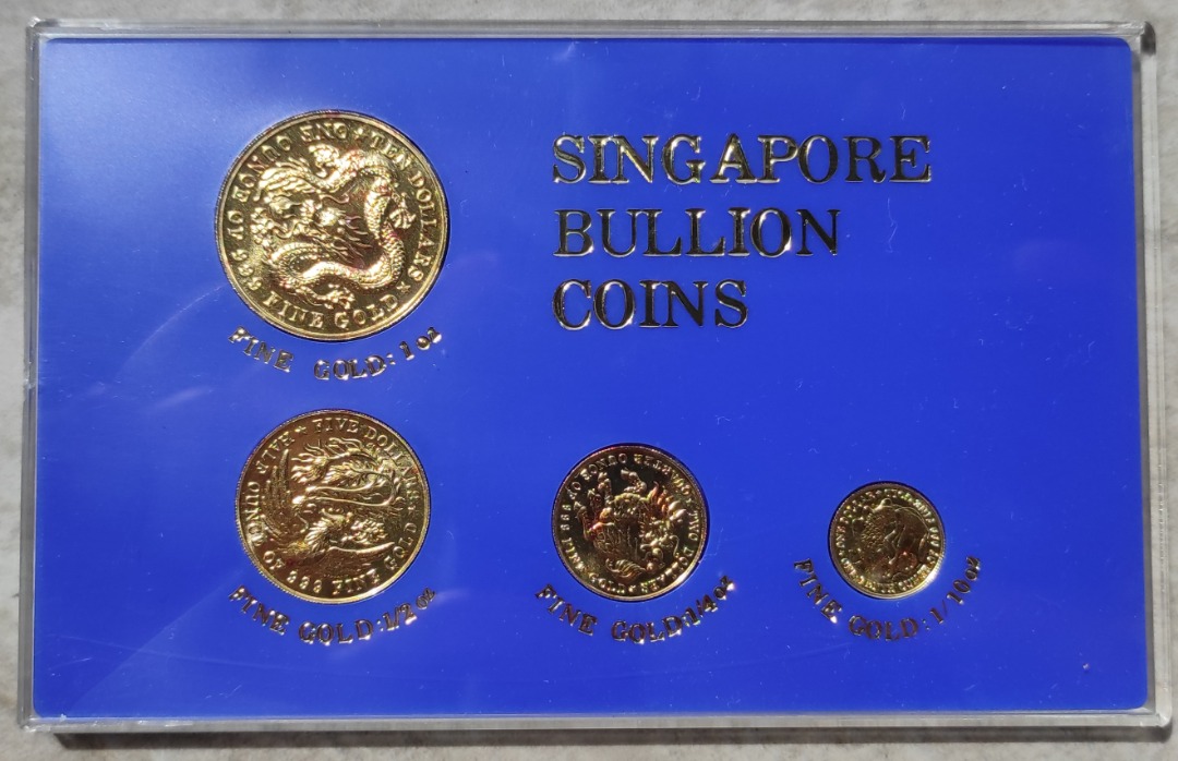 Singapore Gold Bullion Coin Set 1983, Hobbies & Toys, Memorabilia & Collectibles, Currency on ...