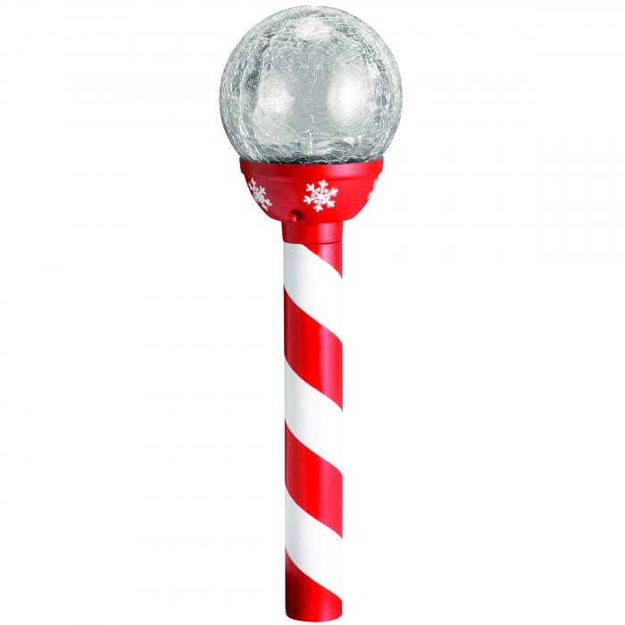 Solar Color Changing LED Mini Crackle Christmas Holiday Light Torch ...