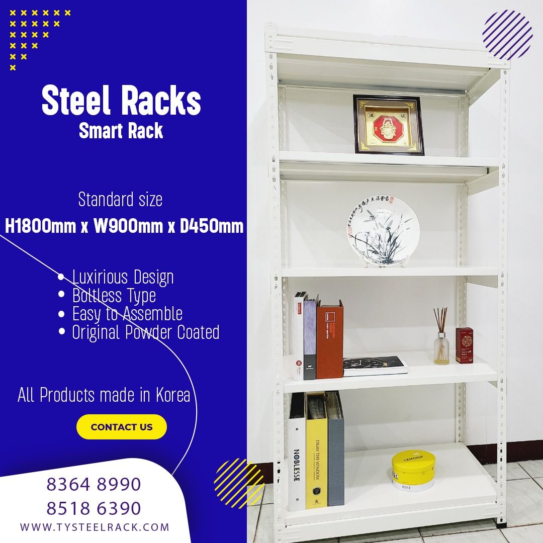 Steel rack smart racks korean steel shelves open display high quality ...