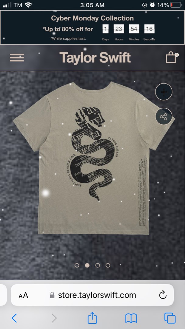 Taylor Swift Reputation Snake T-Shirt Official Merch PRE ORDER, Hobbies ...