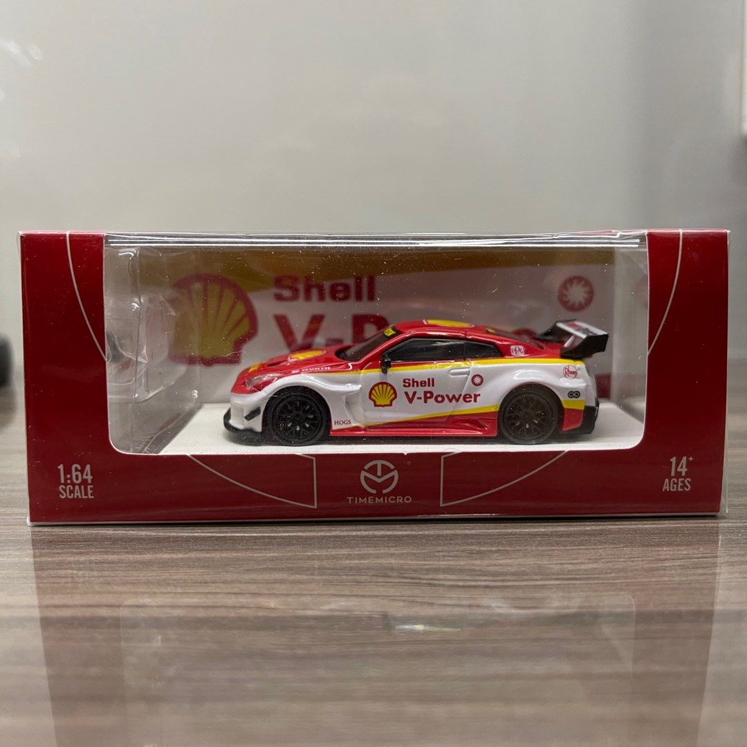 TimeMicro Nissan GTR R35 Shell V-Power w Figurine and Petrol Pump ...