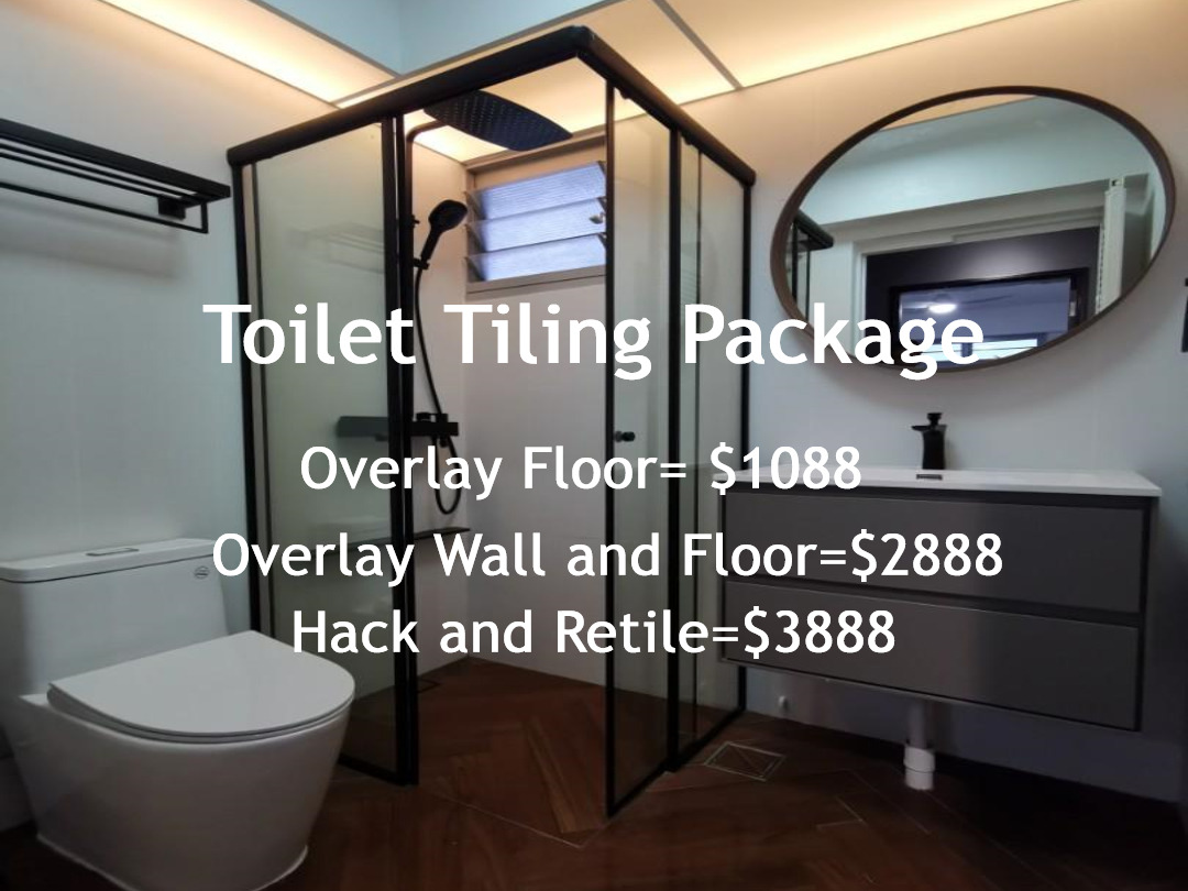 Toilet Renovation Tiling and overlay hacking demolition renovation ...