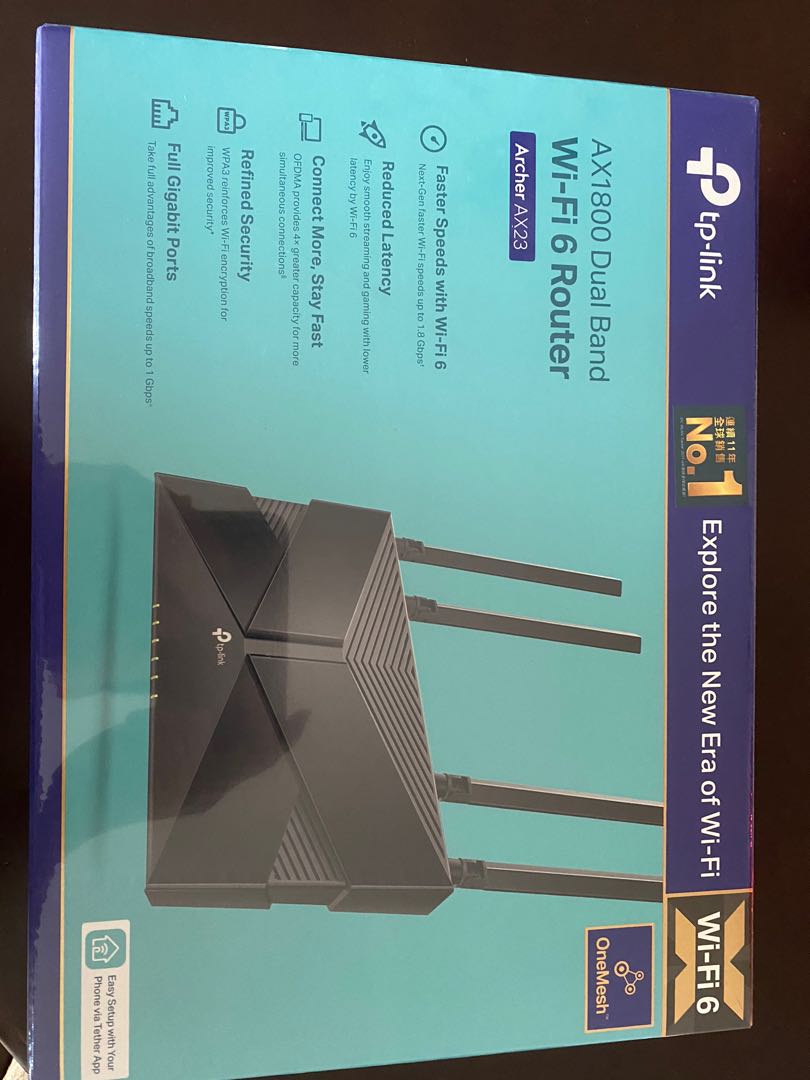 TP-link AX1800 dual band wifi 6 router 無線上網 有保養, 電腦＆科技, 電腦周邊及配件, Wifi及 ...