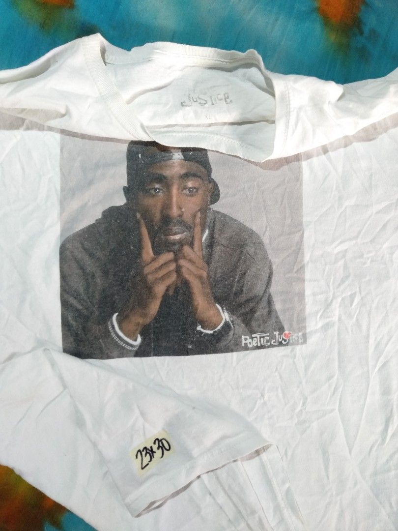 Tupac Poetic Justice print tag, Men's Fashion, Tops & Sets, Tshirts ...