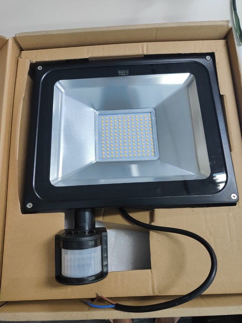 tycolit sensor led floodlight 100w, Furniture & Home Living, Lighting ...