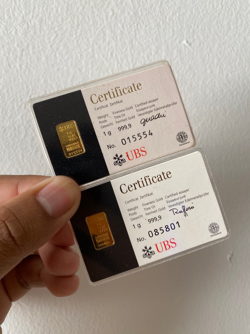 UBS Vintage Gold Bar, Hobbies & Toys, Collectibles & Memorabilia, Currency on Carousell
