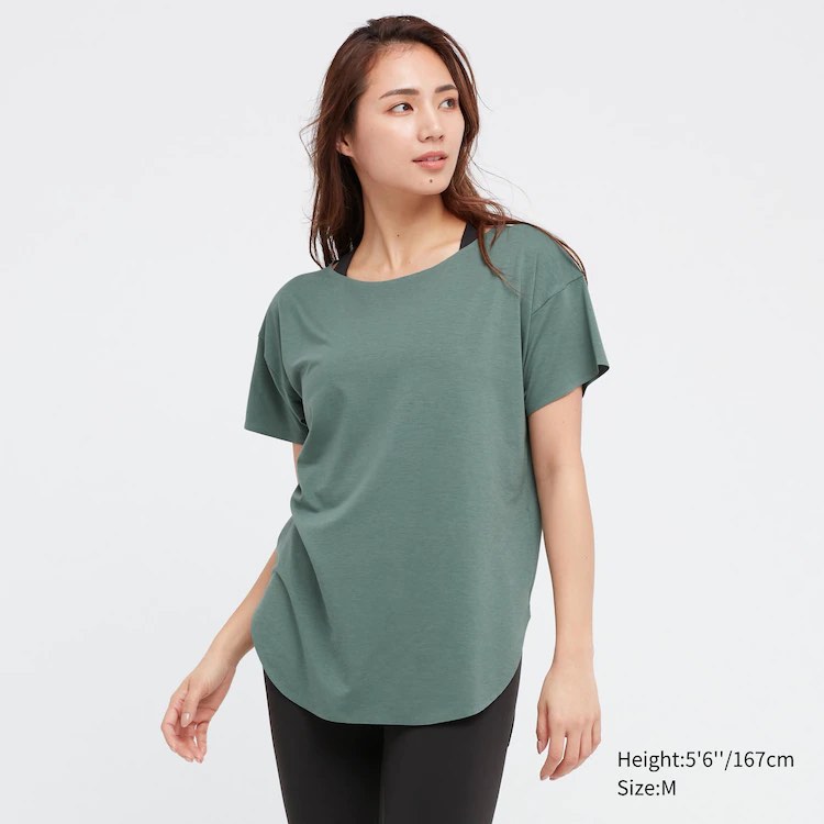 UNIQLO Airism Seamless Type Boat Neck Long T-Shirt, Women's Fashion, Tops, Shirts on Carousell