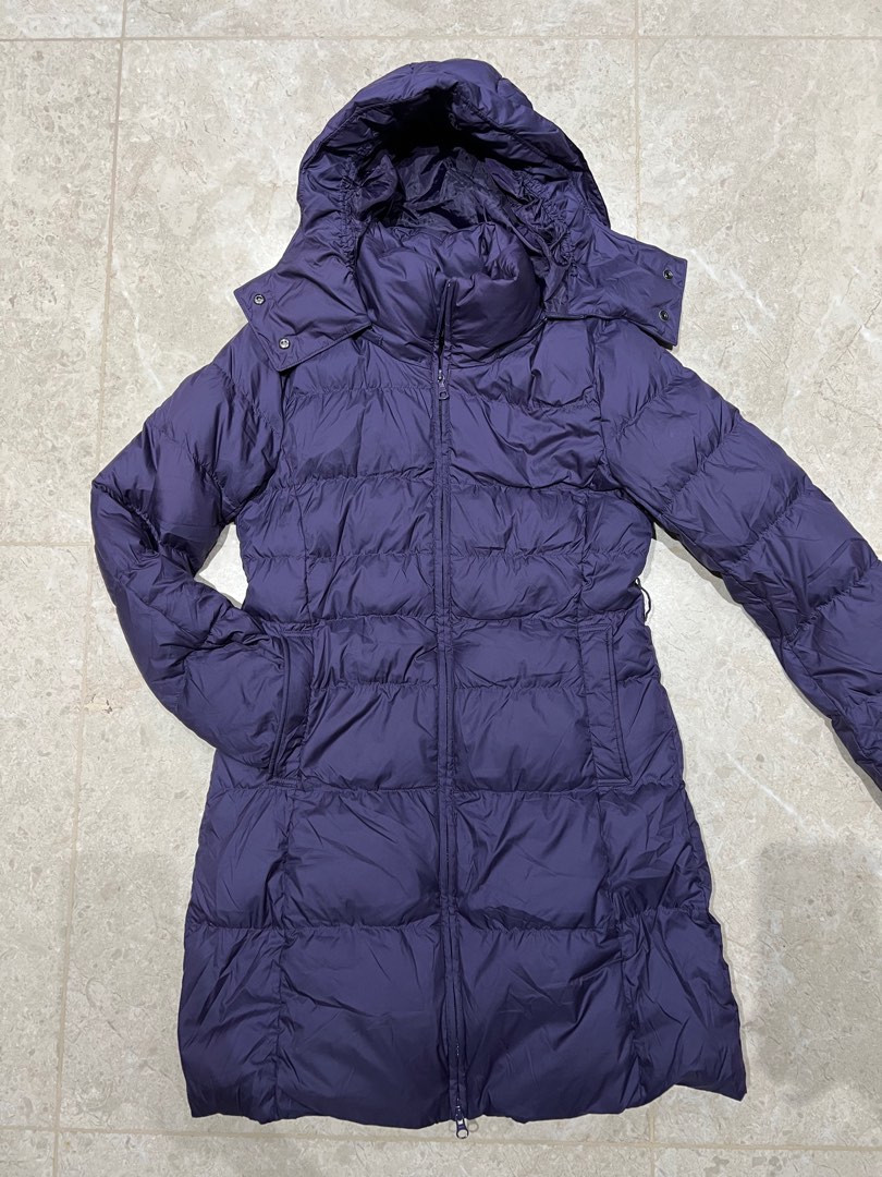 Uniqlo Down Feather Jacket (Dark purple), Women's Fashion, Coats ...