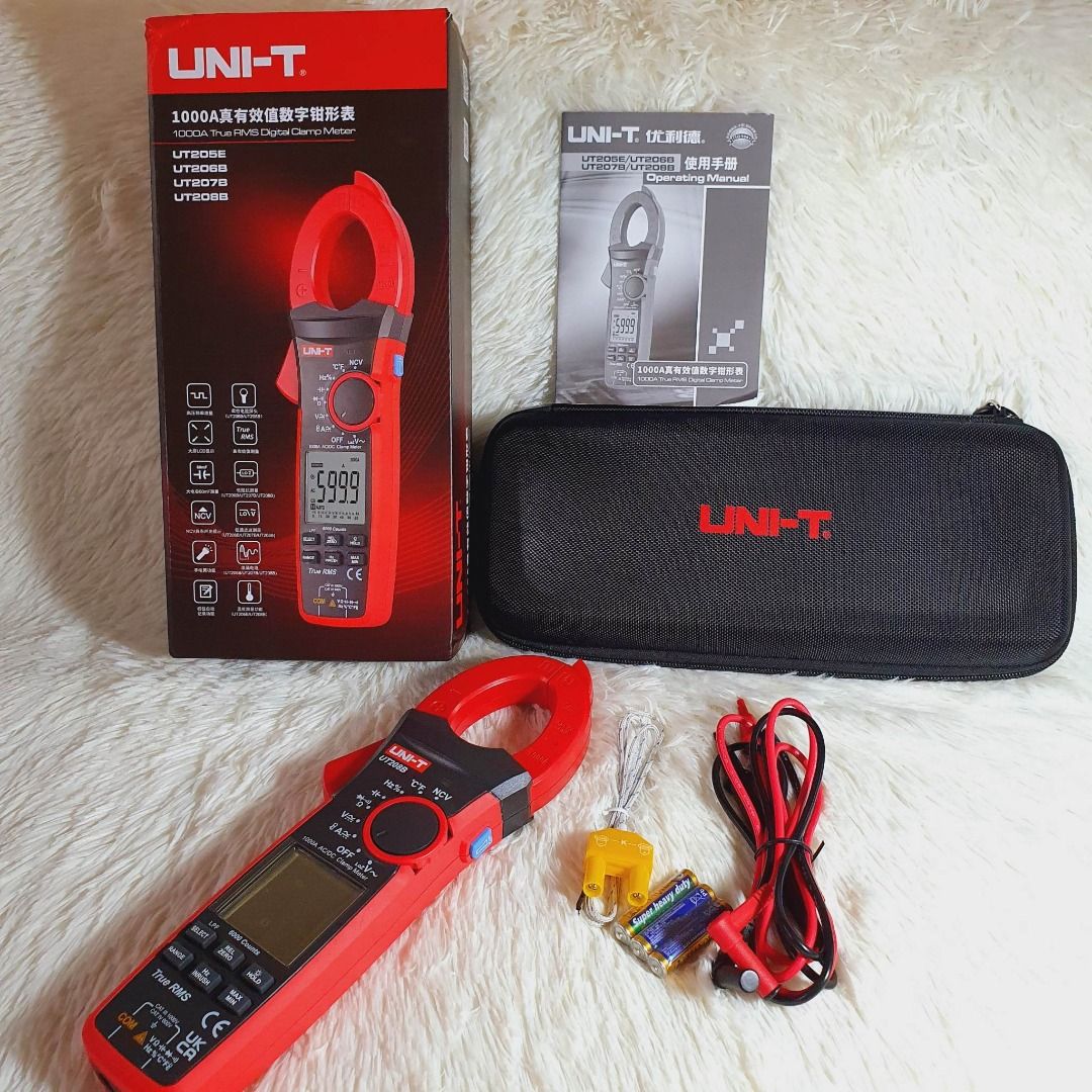 UNI-T UT208B Digital Clamp Meter 1000A True RMS Smart Electrician ...