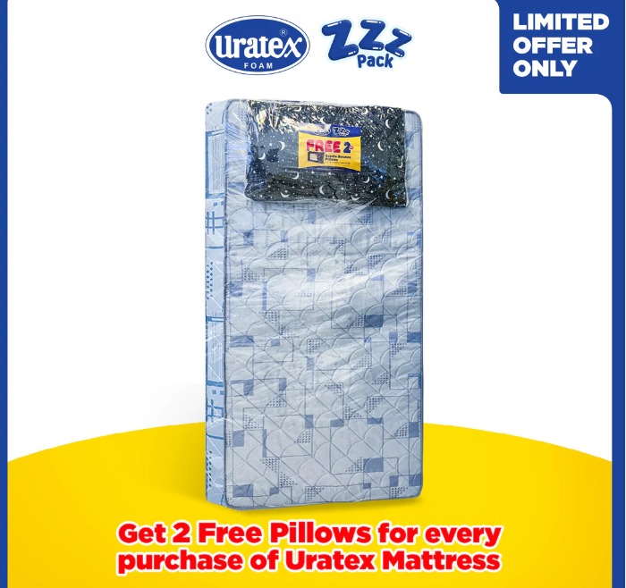 URATEX RADIANT QUILLTED FOAM WITH FREE 2 PILLOWS, Furniture & Home ...