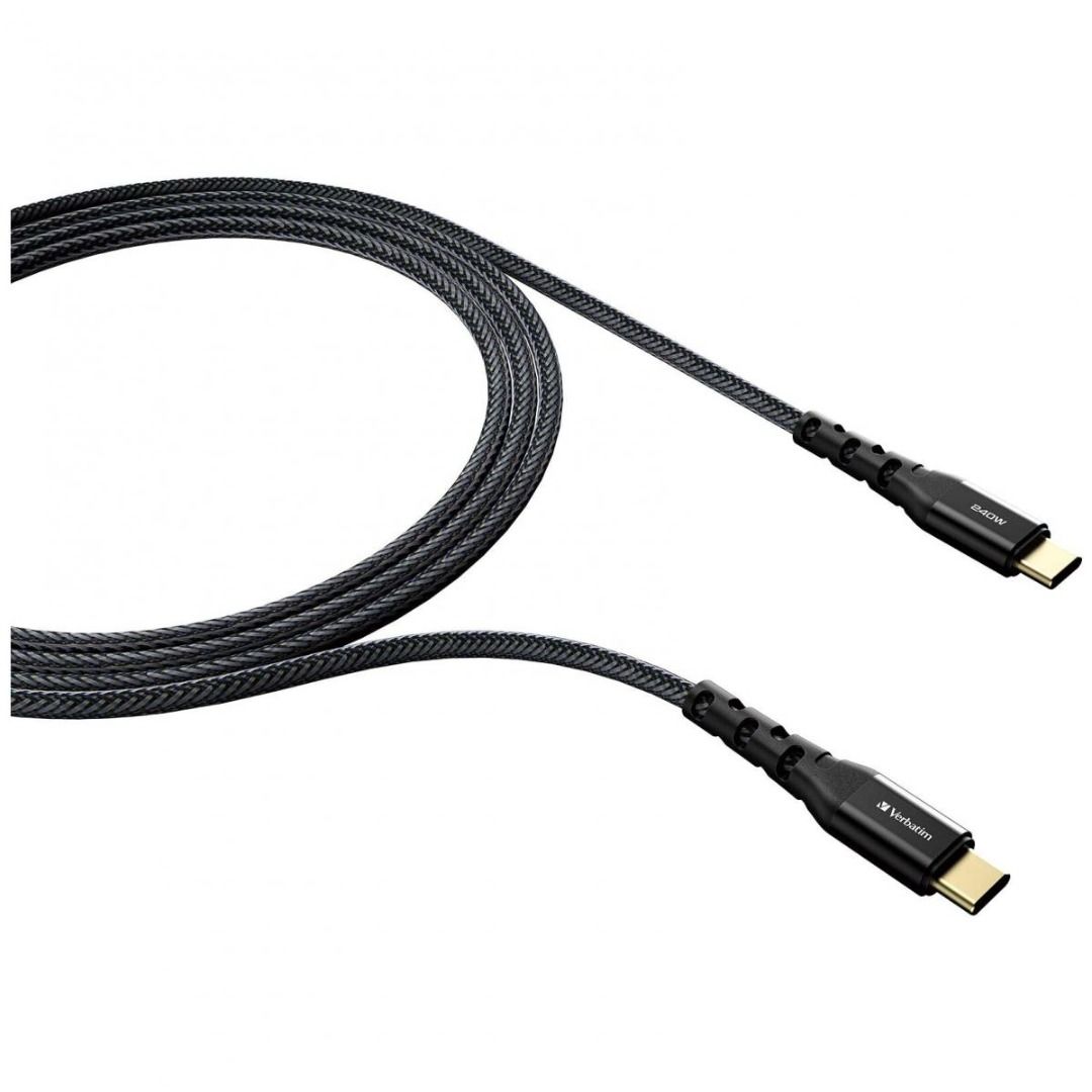 行貨| 有單| 門市自取/寄貨 Verbatim - 200CM Tough Max 240W Type C 至 Type C 充電傳輸線 ...