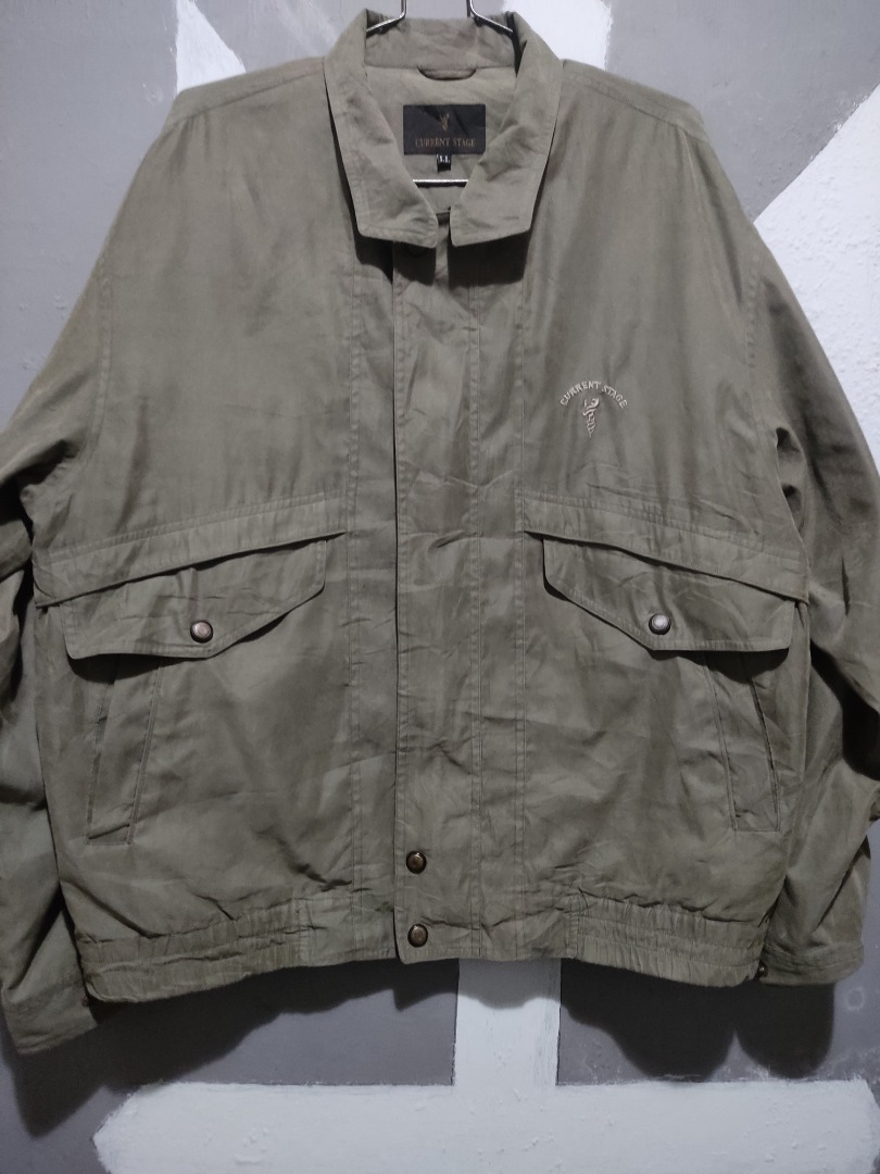 Vintage jacket current stage, Fesyen Pria, Pakaian , Atasan di Carousell