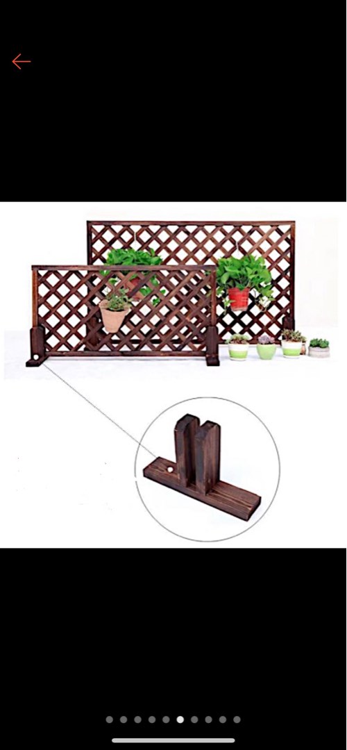 Wooden mesh plant rack grid base, Furniture & Home Living, Outdoor ...