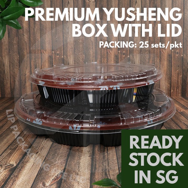 Yusheng Box / Premium Yu Sheng Box with Transparent Lid / Platter Tray ...
