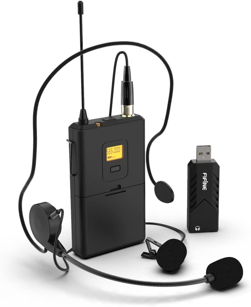 2821) Wireless Microphones for Computer, FIFINE USB Wireless Microphone ...