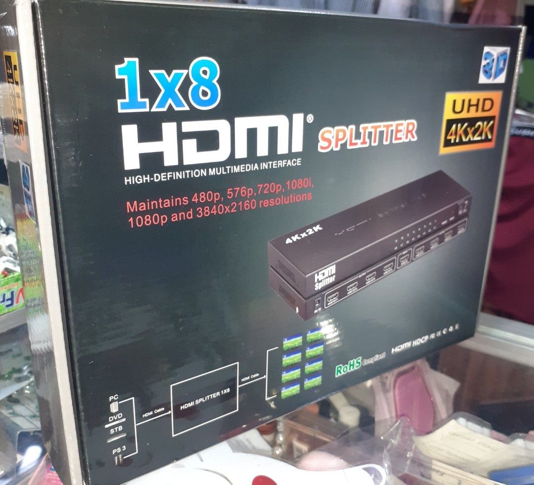 8ports hdmi splitter 1x8, Computers & Tech, Office & Business ...