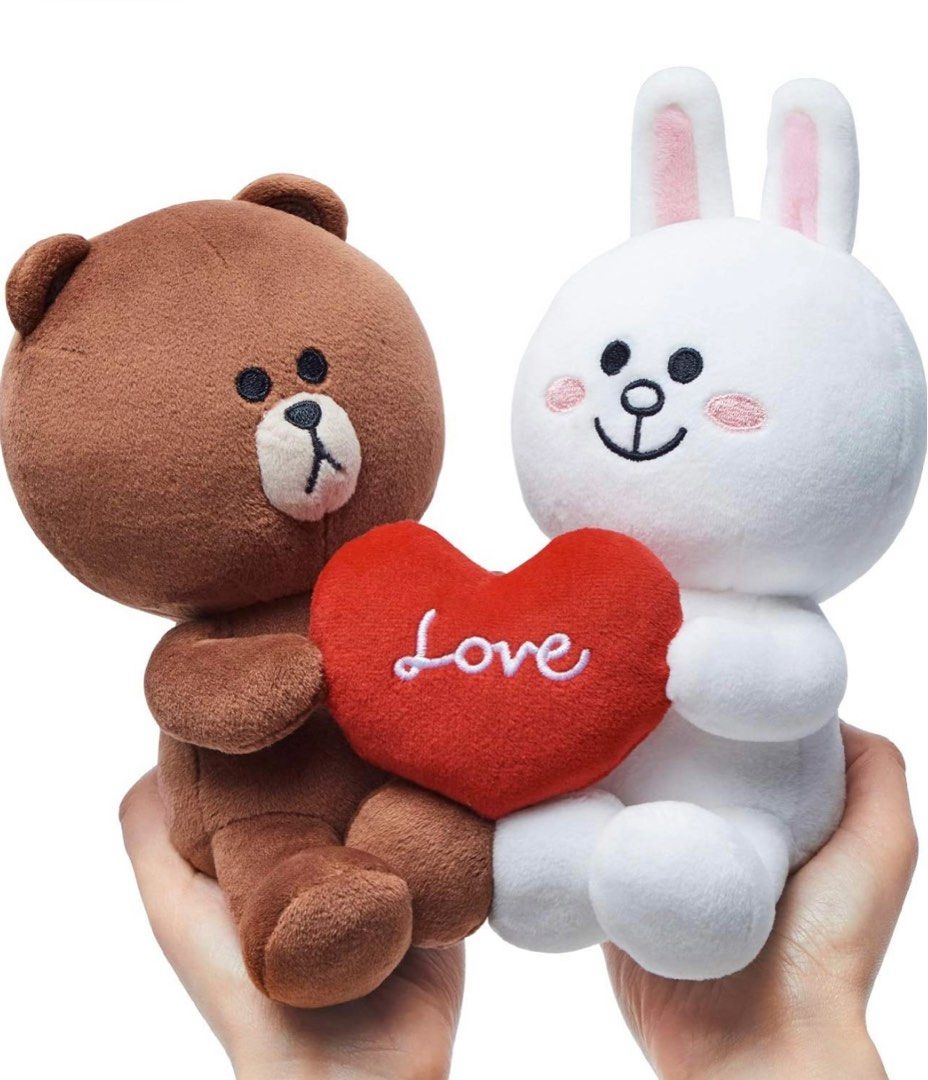 正版 Line Friends 情人 公仔, 興趣及遊戲, 玩具 & 遊戲類 - Carousell