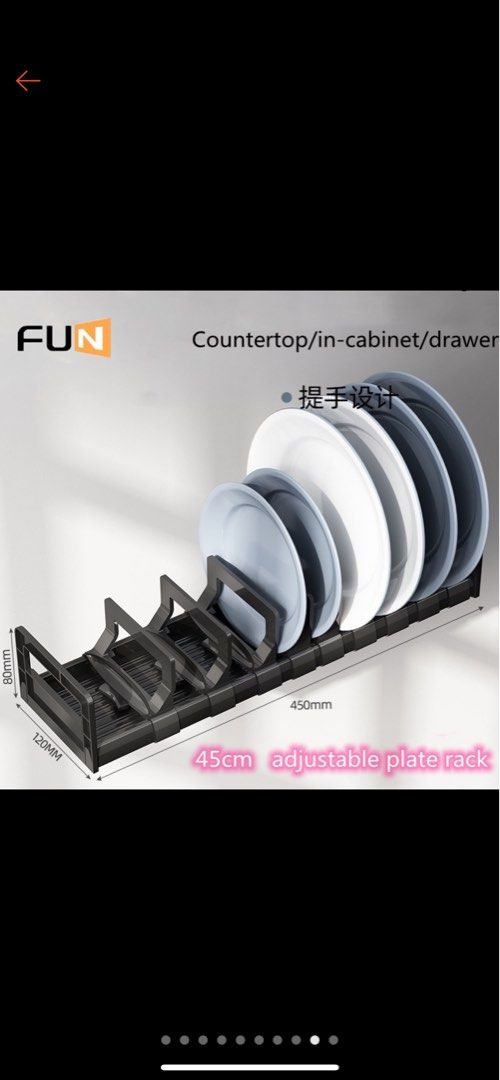 Adjustable plate rack, Furniture & Home Living, Kitchenware & Tableware ...