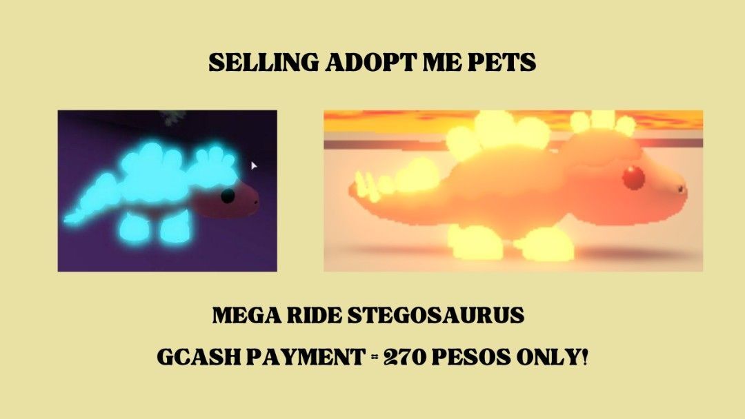 ADOPT ME MEGA RIDE STEGOSAURUS, Video Gaming, Gaming Accessories, In ...