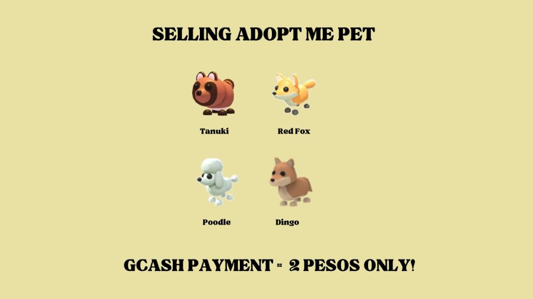 ADOPT ME UNCOMMON AND RARE PETS, Video Gaming, Gaming Accessories, In ...