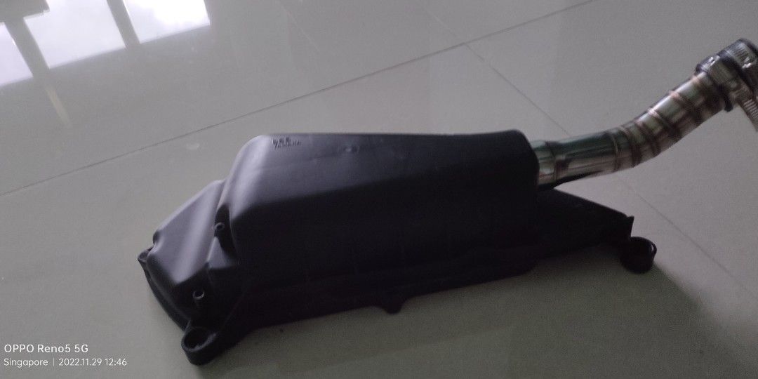 Aerox v1 Airbox with stainless steel pipe, Motorcycles, Motorcycle ...