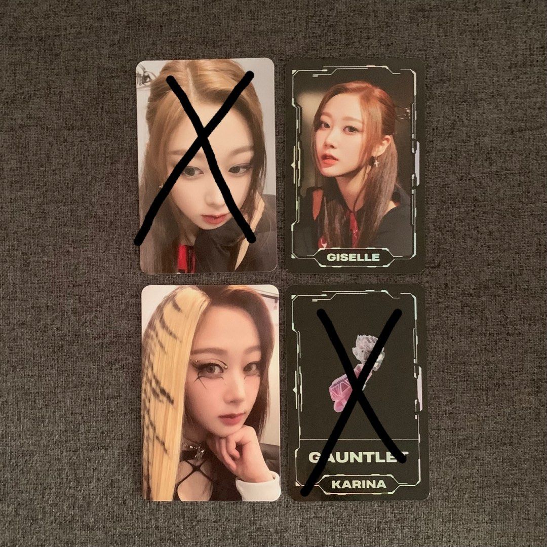 aespa karina & giselle girls trading card set, Hobbies & Toys ...