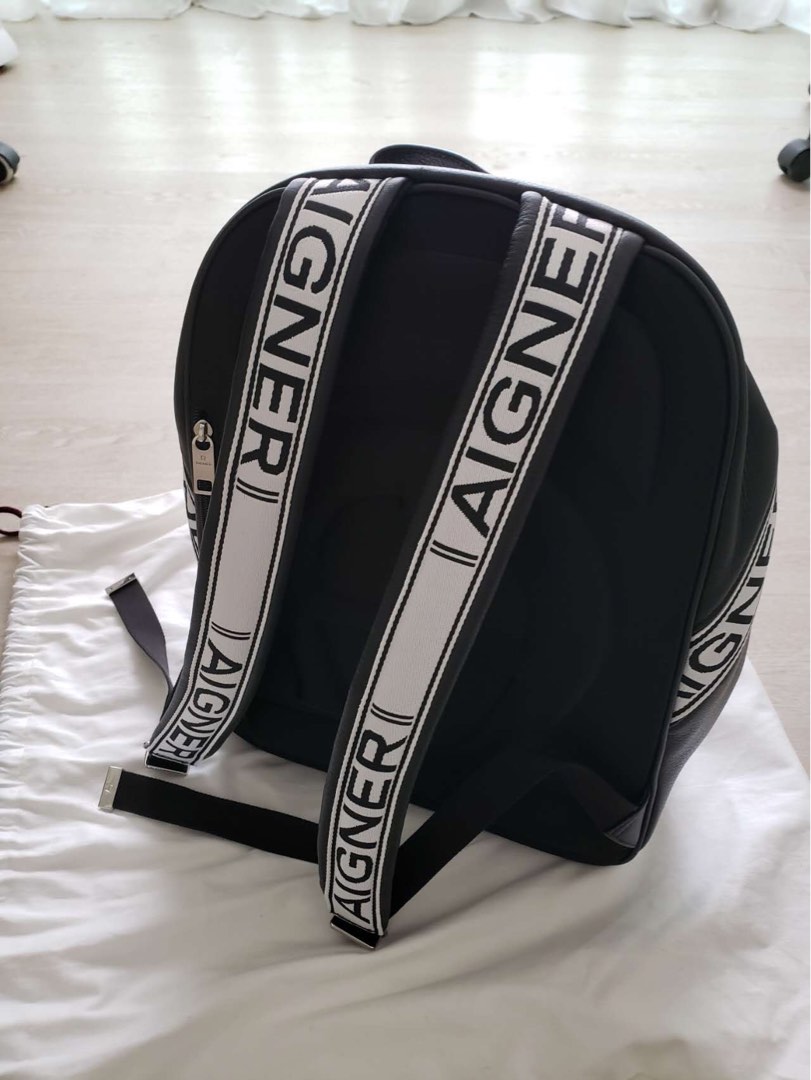 Aigner Full Leather Backpack, Luxury, Bags & Wallets on Carousell