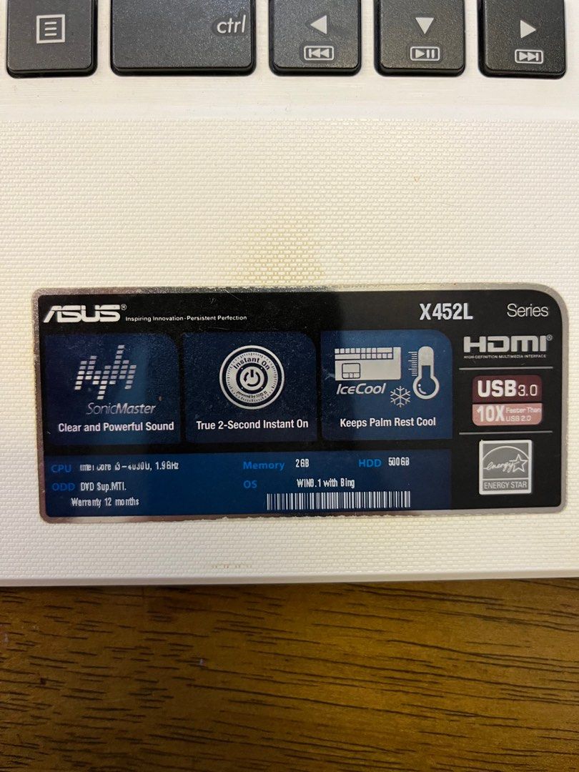 Asus Laptop X452L, Computers & Tech, Laptops & Notebooks on Carousell