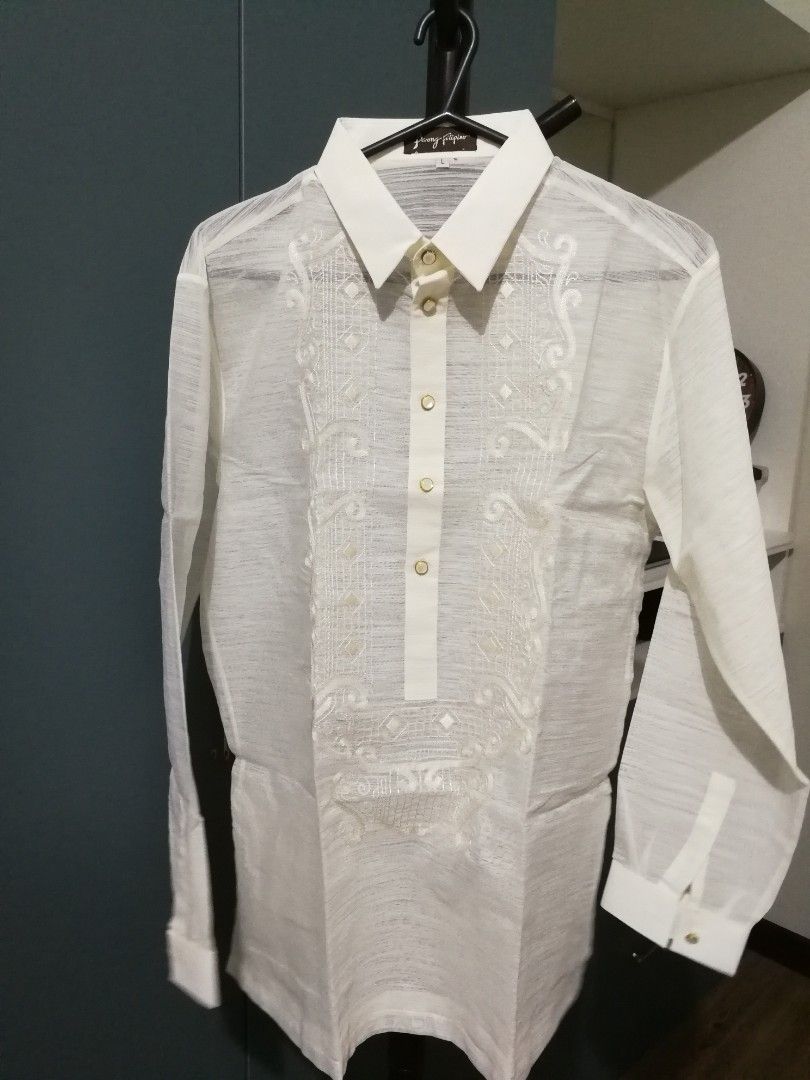 Barong Filipino Barong Large, Men's Fashion, Tops & Sets, Formal Shirts ...