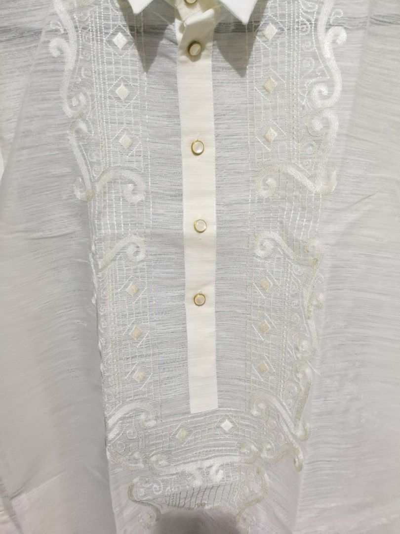 Barong Filipino Barong Large, Men's Fashion, Tops & Sets, Formal Shirts ...