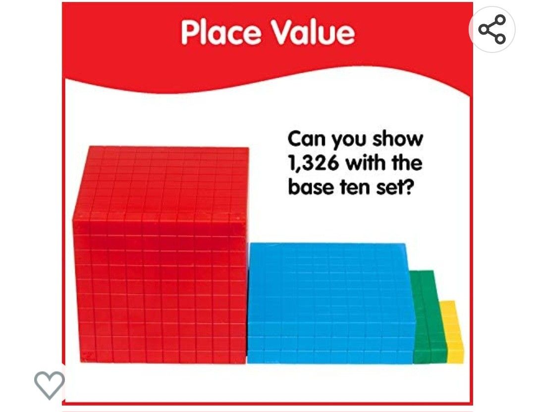 Base Ten set mathematics Place Value learning, Learning & Enrichment ...