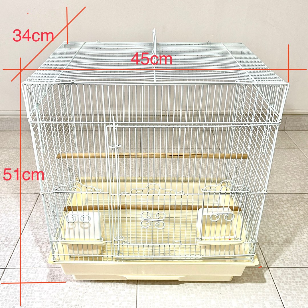 Bird cage white, Pet Supplies, Homes & Other Pet Accessories on Carousell
