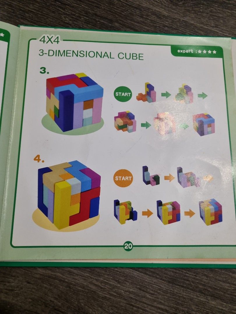 Brainstorm wooden creative blocks IQ puzzles, Hobbies & Toys, Toys ...