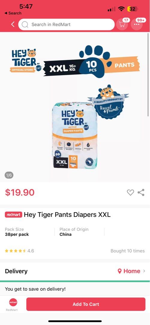 Brand new Hey Tiger XXL Pants by Rascal & Friends, Babies & Kids, Bathing & Changing, Diapers ...