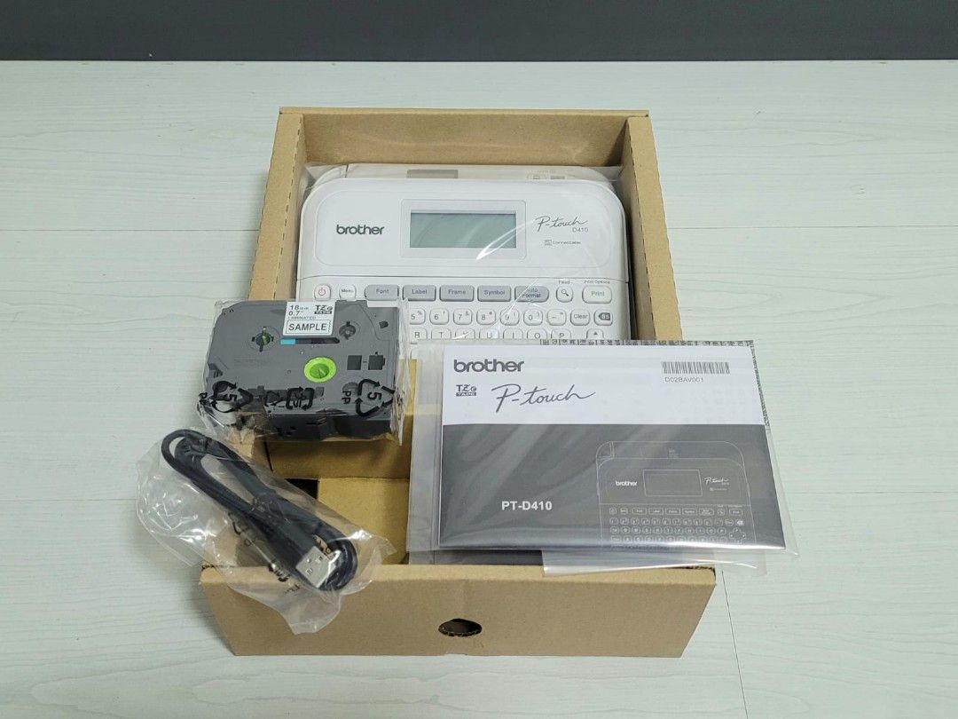 Brother PT D410 Labelling Machine . P-Touch Advanced Label Printer . Portable Labeller . Desktop ...