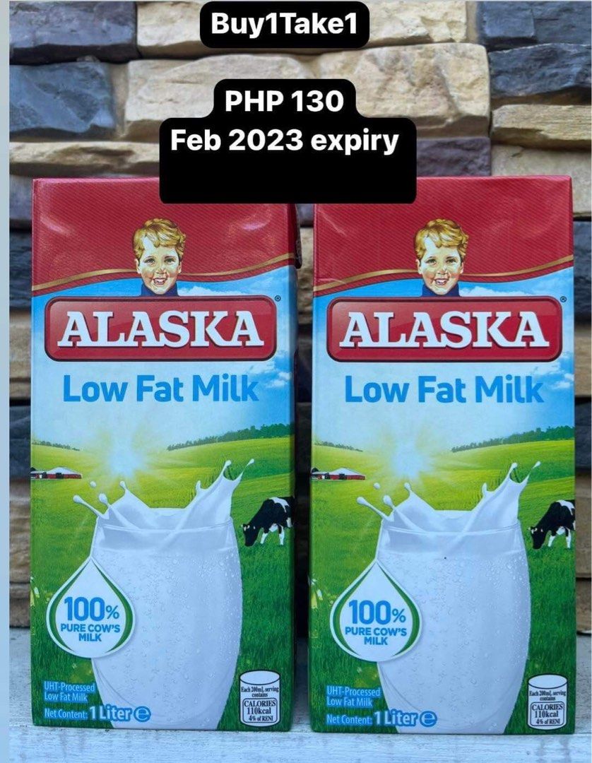 Buy1Take1 Alaska Low fat fresh milk, Food & Drinks, Beverages on Carousell