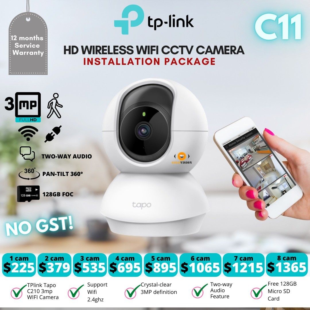 C11 TPlink Tapo C210 3MP WiFi PT CCTV Solution | Pan and Tilt | with ...