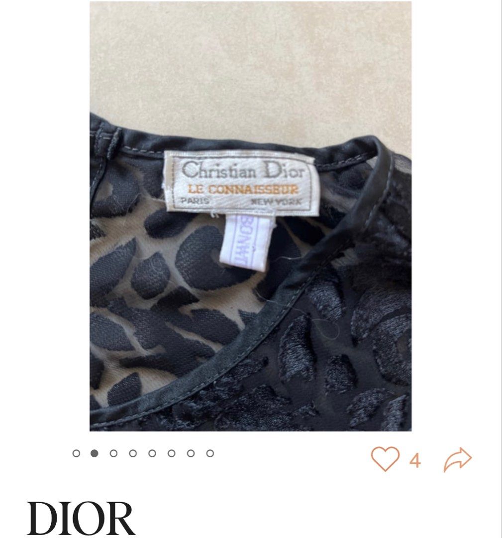 Christian Dior lace top, 女裝, 上衣, 襯衫 - Carousell