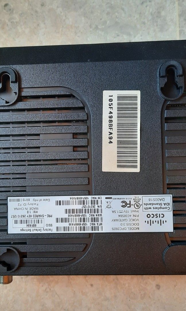 Cisco Router DPC3925, Computers & Tech, Parts & Accessories, Networking ...