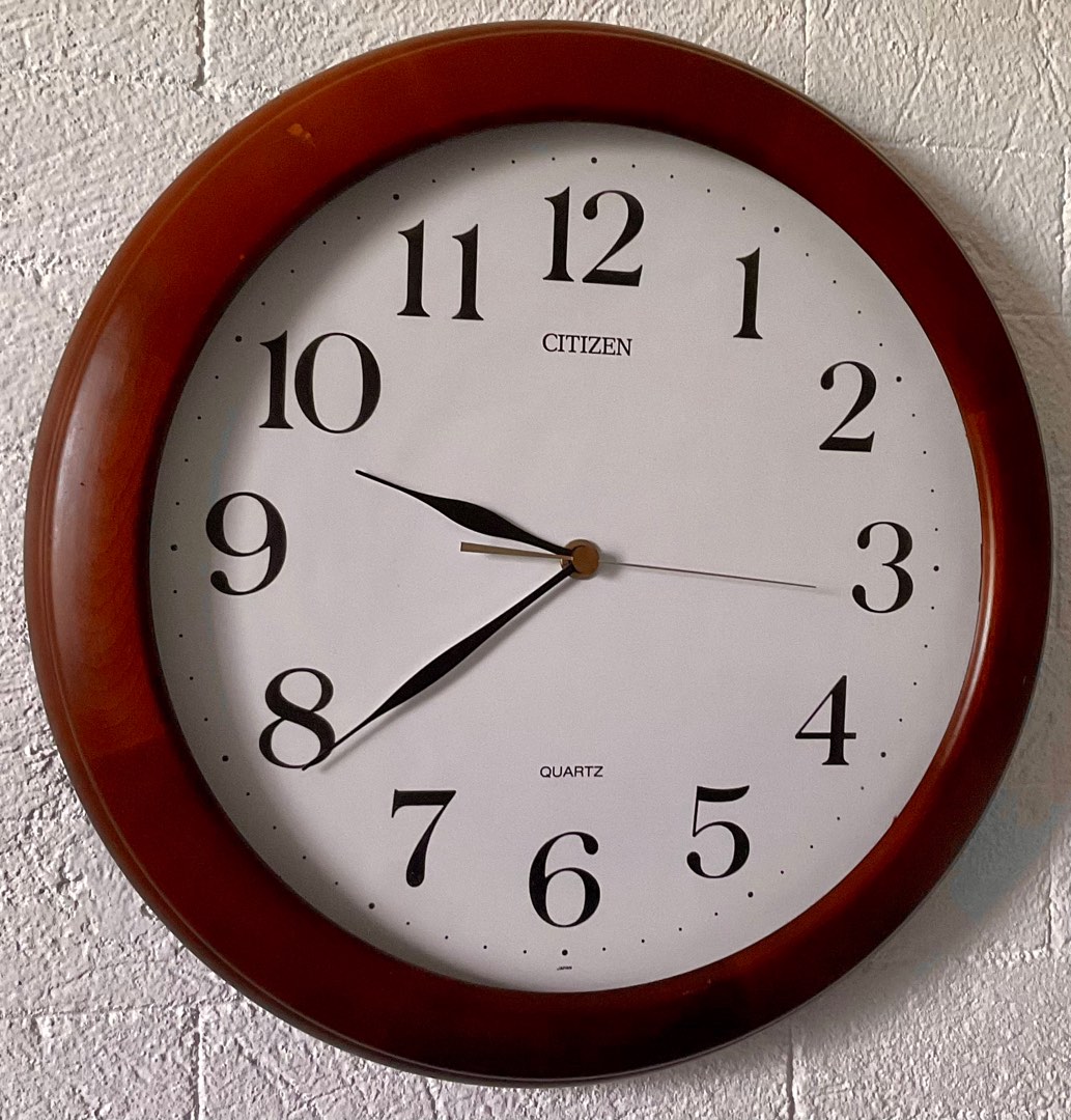 Citizen Japan wall clock in good condition, Furniture & Home Living ...