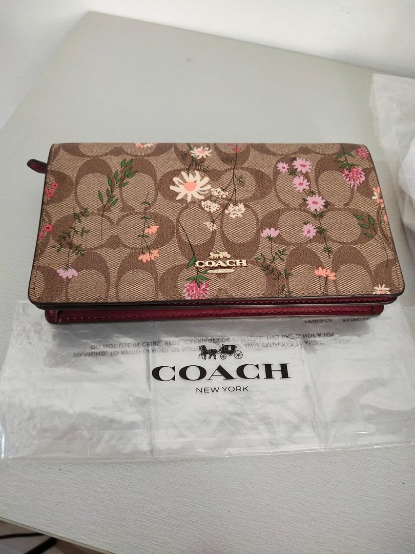 Coach Floral Wallet Sling, Luxury, Bags & Wallets on Carousell
