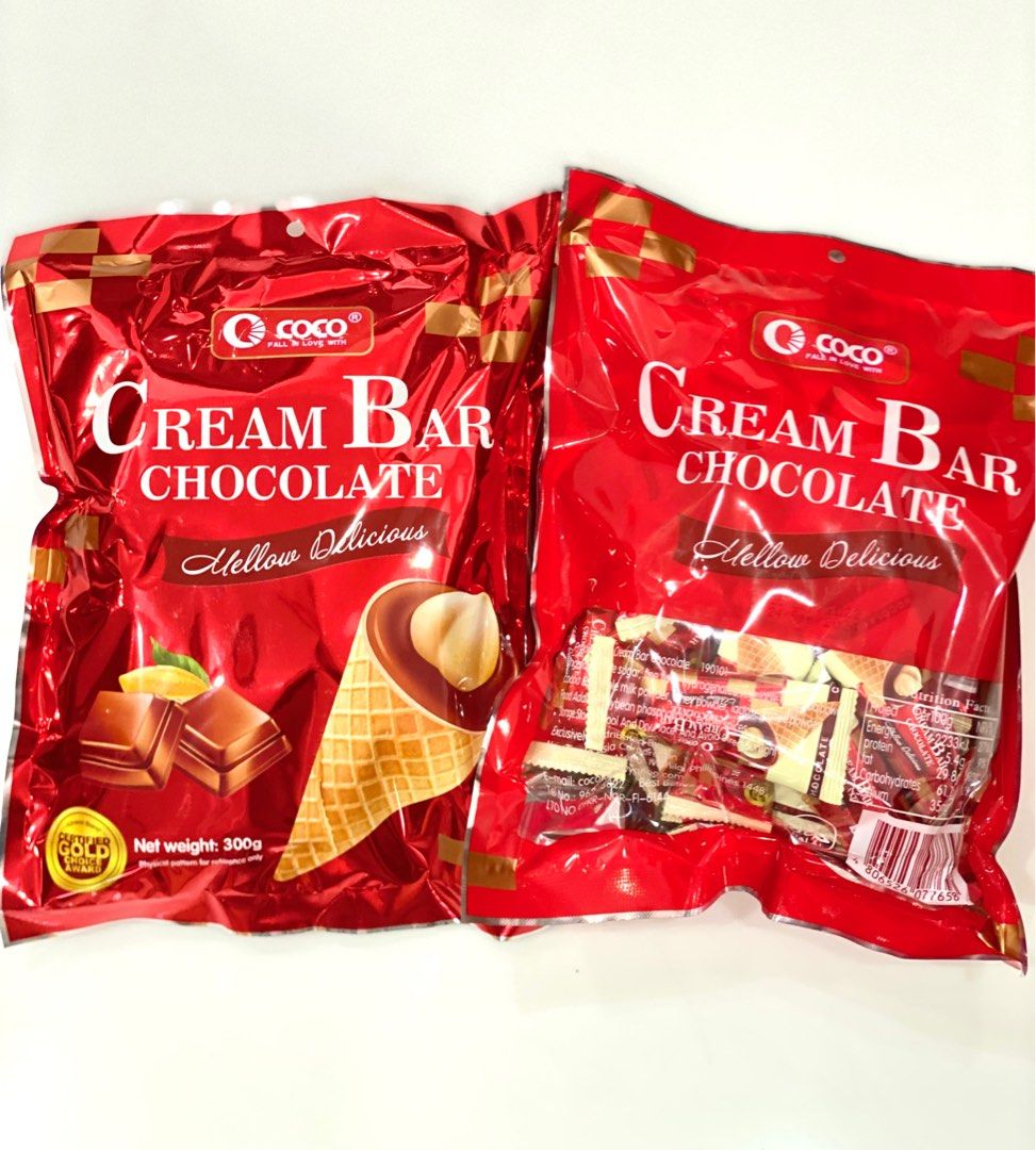 COCO Cream Bar Chocolate, Food & Drinks, Packaged & Instant Food on Carousell