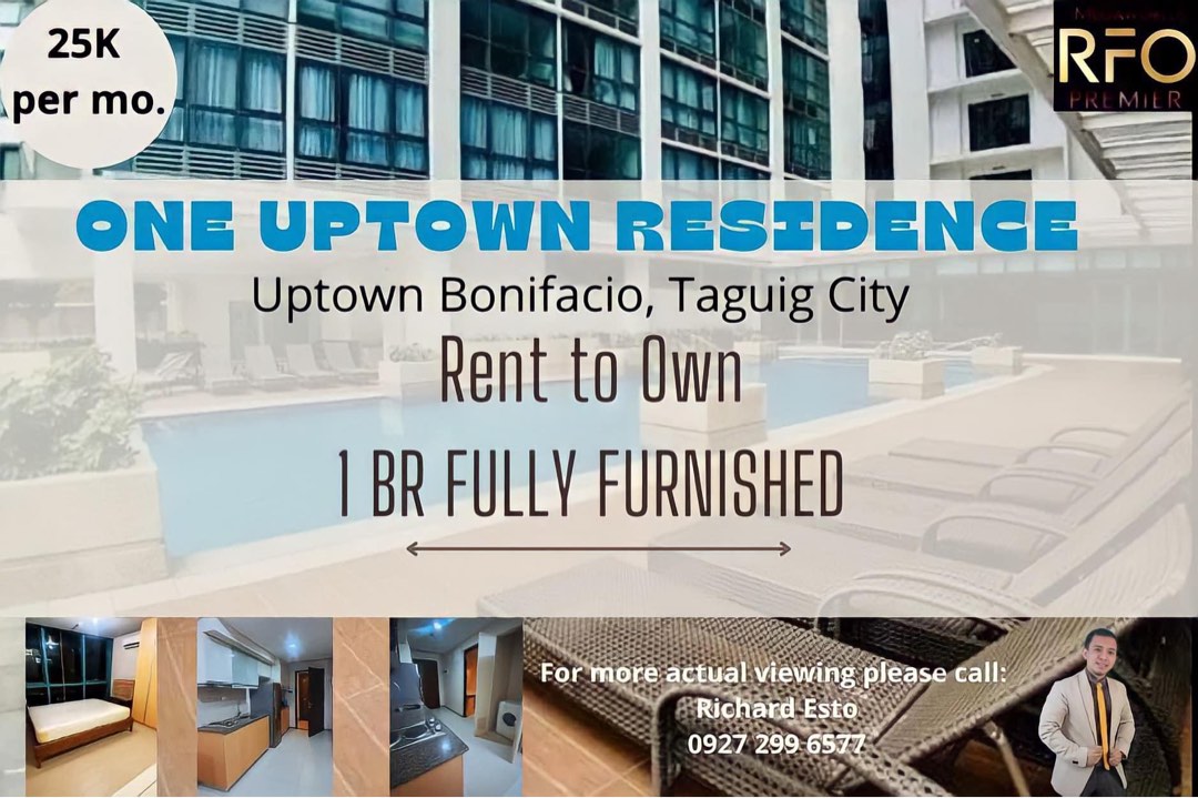 Condo for Sale in ONE UPTOWN RESIDENCE BGC for as low as 25K per month ...