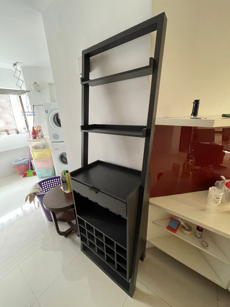 Crate & Barrel wine rack / mini bar, Furniture & Home Living, Furniture ...